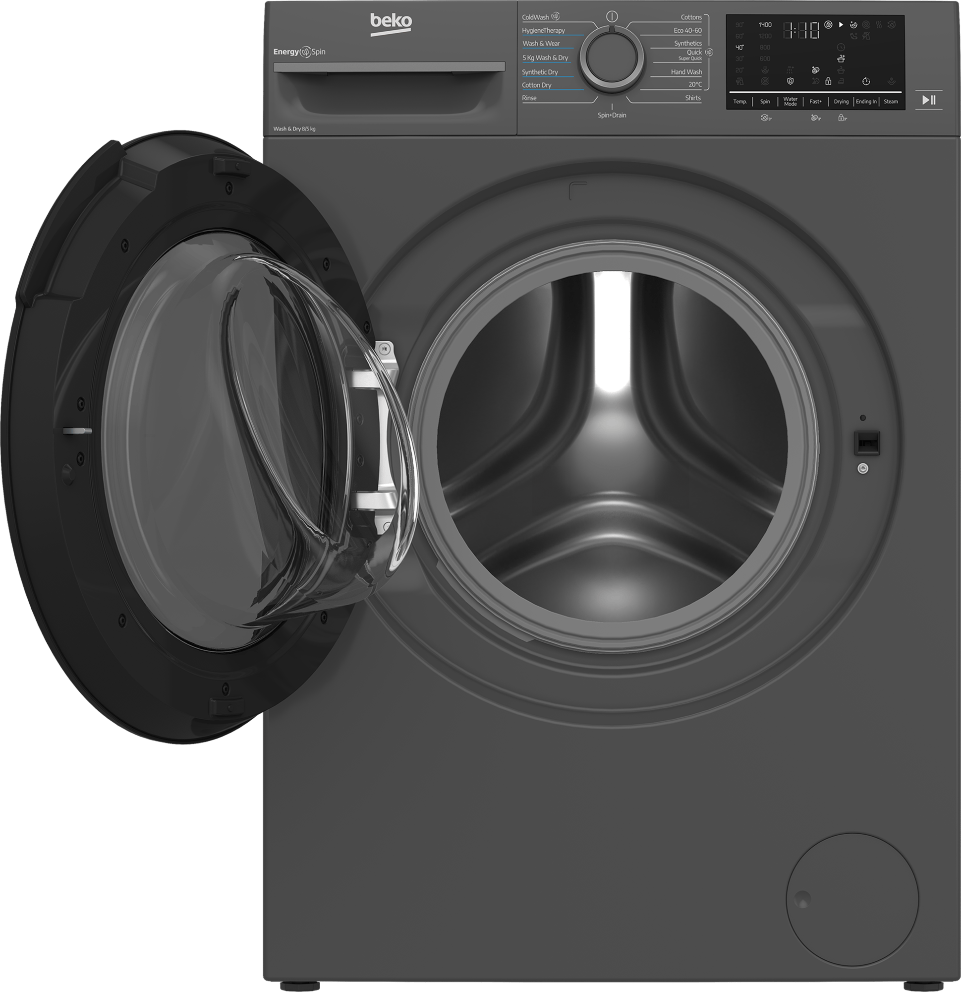 Freestanding 8kg Wash / 5kg Dry Capacity Washer Dryer with EnergySpin ...