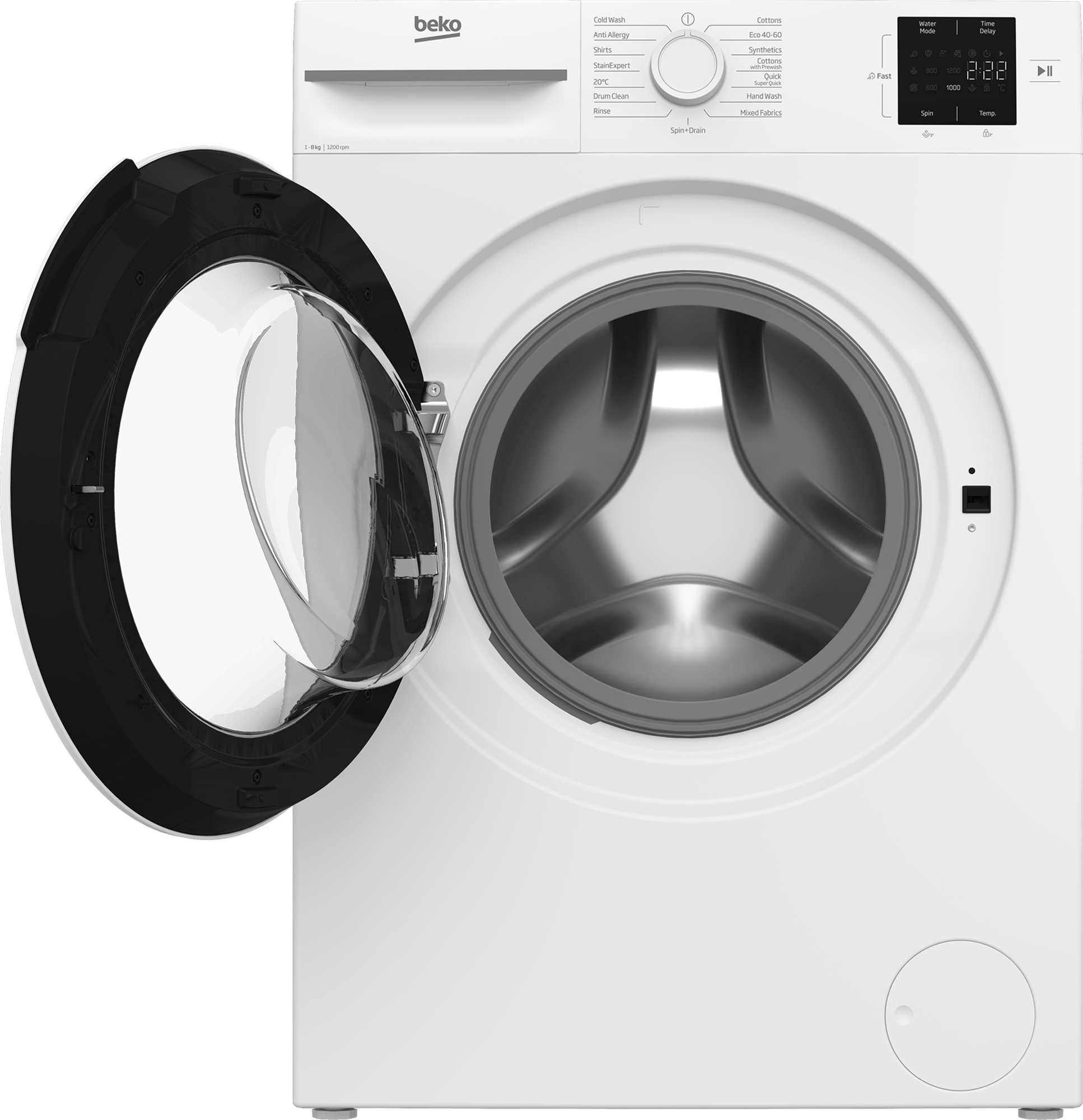 Freestanding 8kg 1200rpm Washing Machine with Quick Programme BM1WT3821 ...