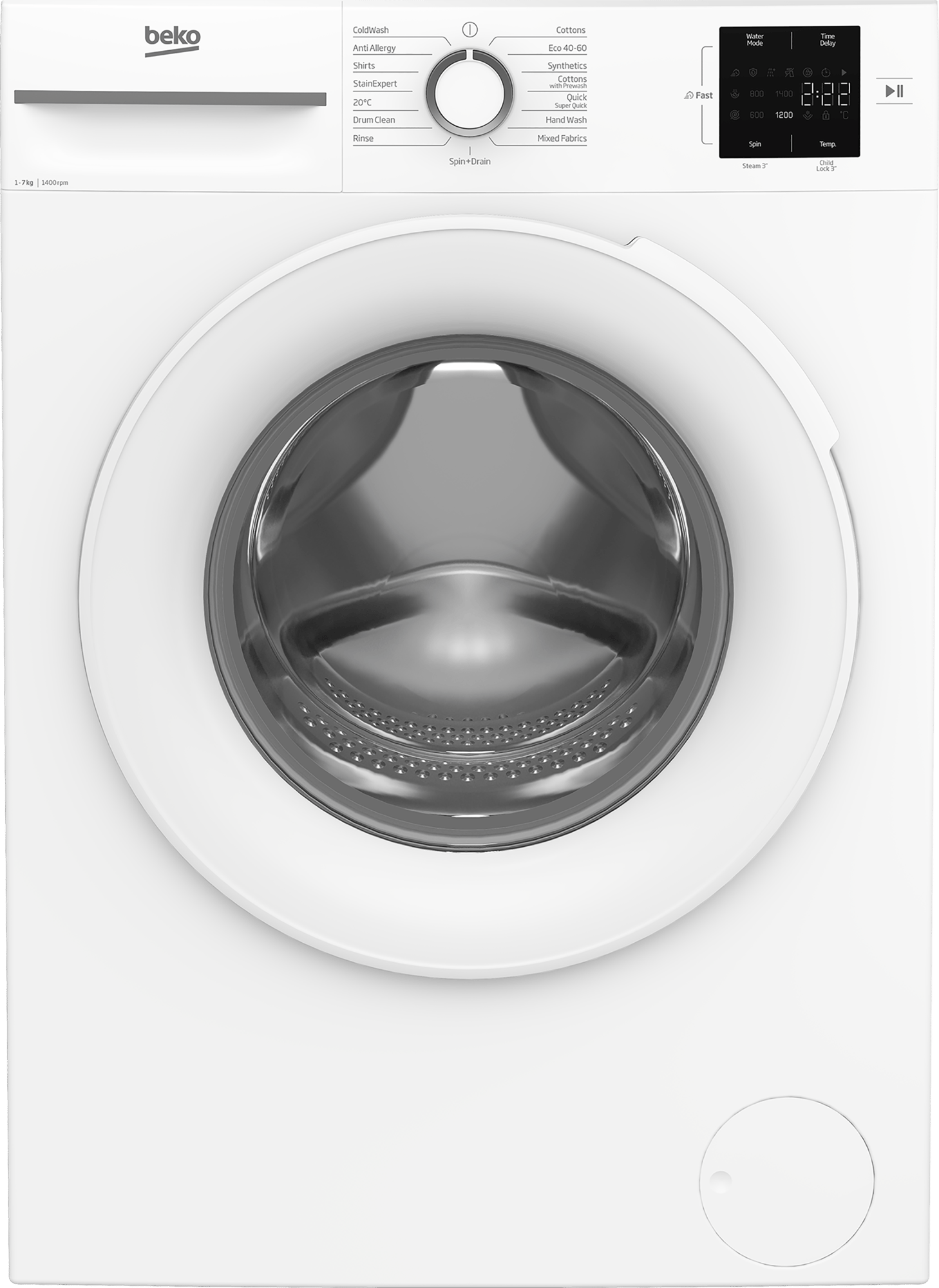 Freestanding 7kg 1400rpm Washing Machine with Quick Programme BM3WT3741 ...