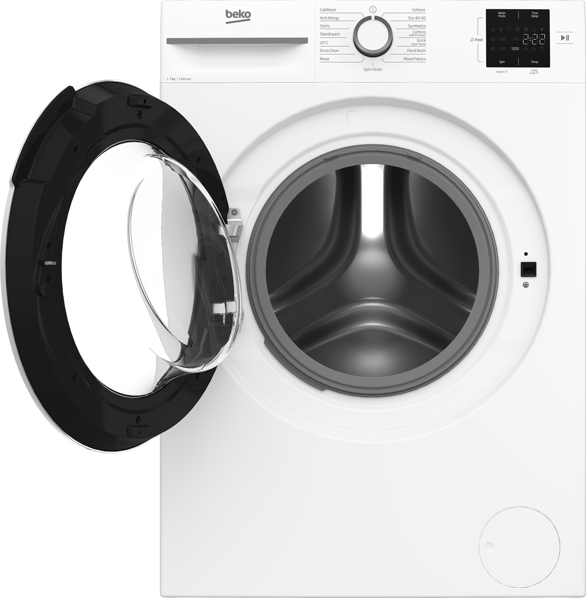 Freestanding 7kg 1400rpm Washing Machine with Quick Programme BM3WT3741 ...