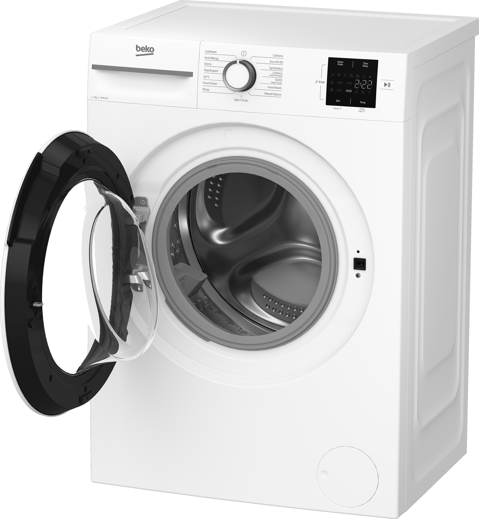 Freestanding 7kg 1400rpm Washing Machine with Quick Programme BM3WT3741 ...