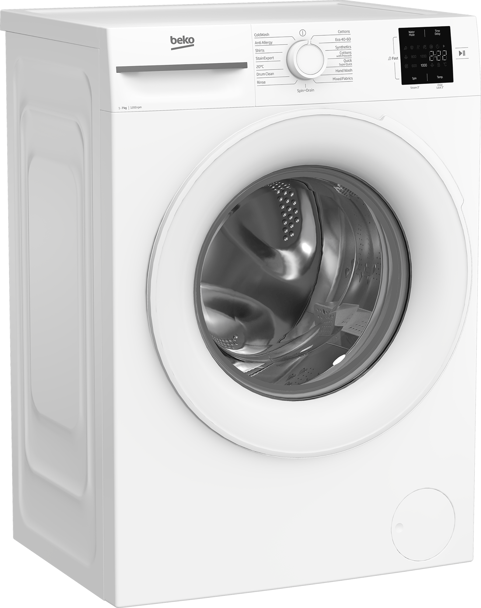 Freestanding 7kg 1200rpm Washing Machine with Quick Programme BM1WT3721 ...