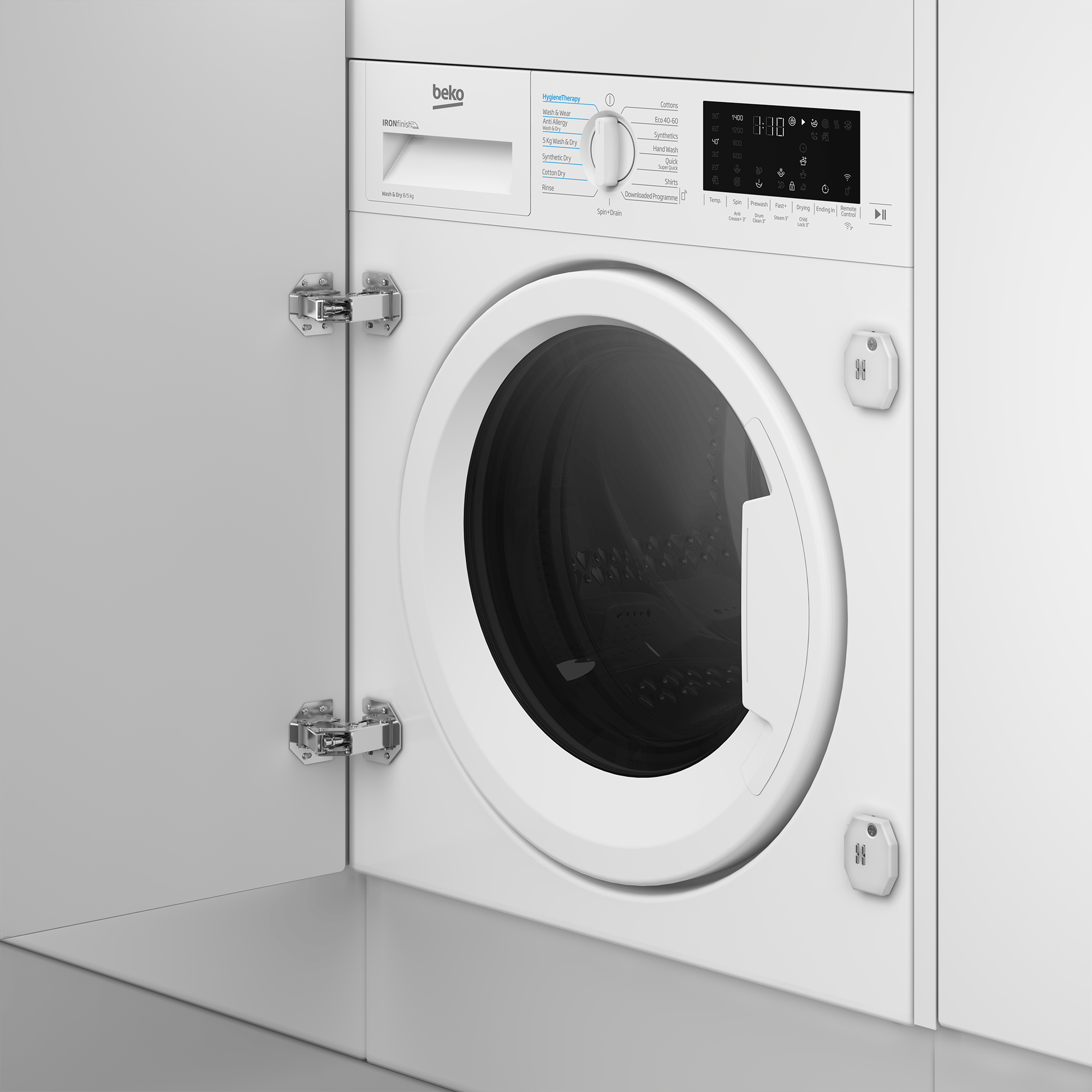 Integrated 8kg Wash / 5kg Dry Washer Dryer with Quick Programme ...