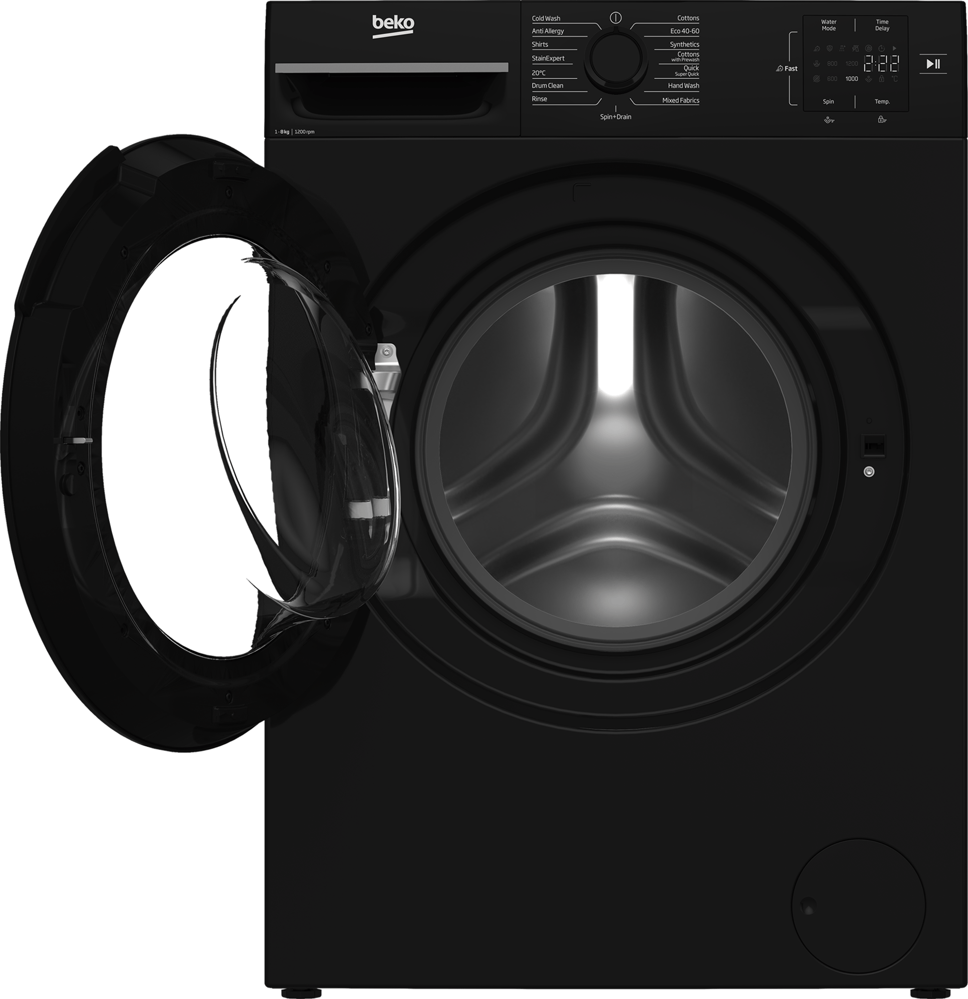 Freestanding 8kg 1200rpm Washing Machine with Quick Programme BM1WT3821 ...
