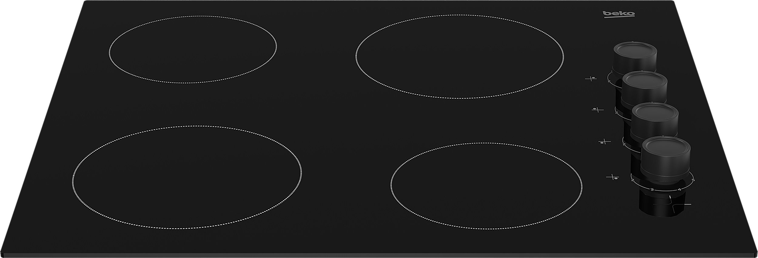 60cm Ceramic Hob with Side Knob Controls HIC64102 | Beko UK