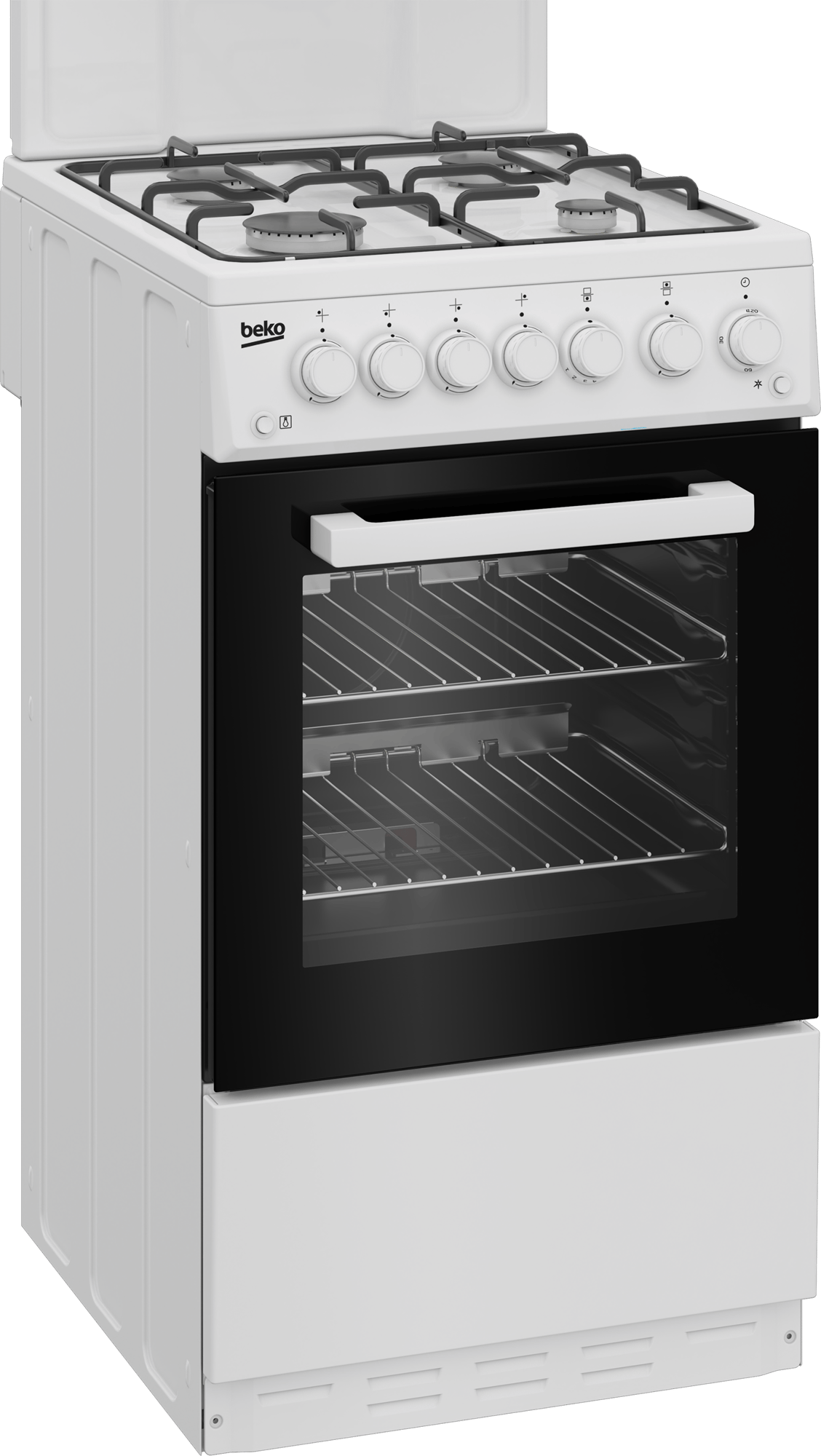 50cm Freestanding Gas Single Oven Eye Level Cooker KA52NE | Beko UK