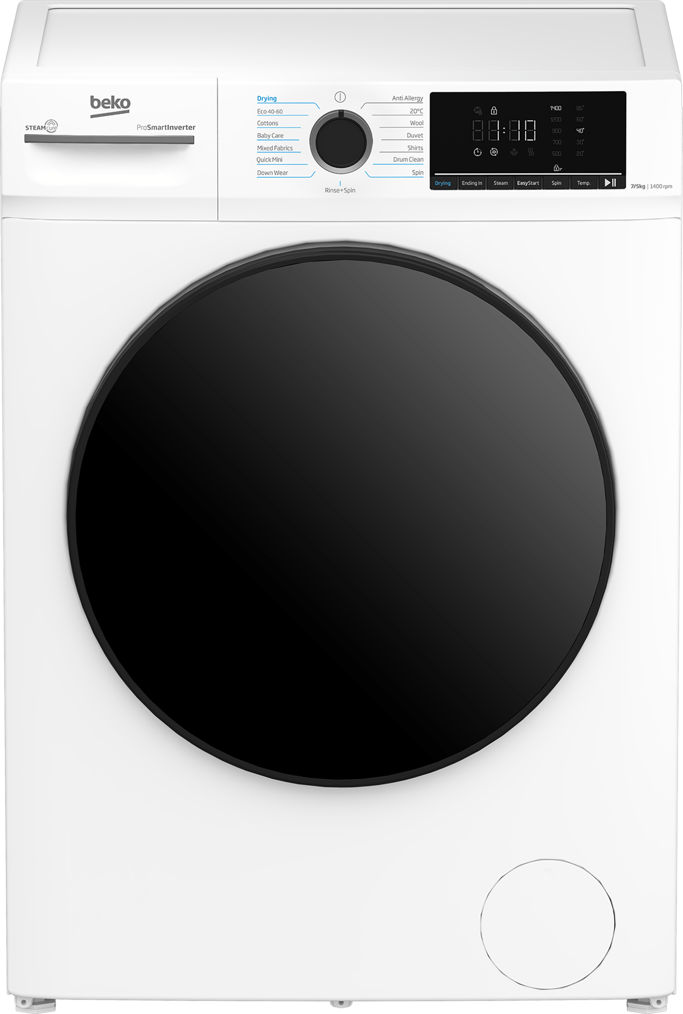 Freestanding 7kg Wash / 5kg Dry Capacity Washer Dryer with SteamCure ...