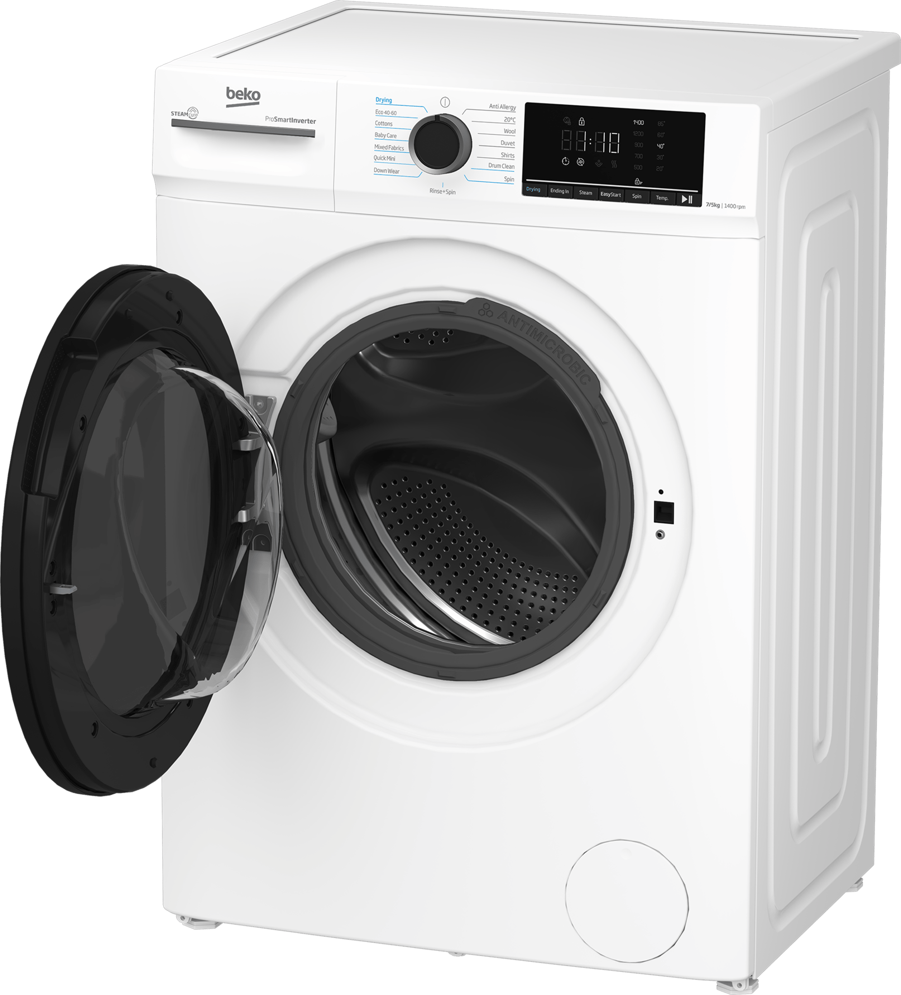 Freestanding 7kg Wash / 5kg Dry Capacity Washer Dryer with SteamCure ...