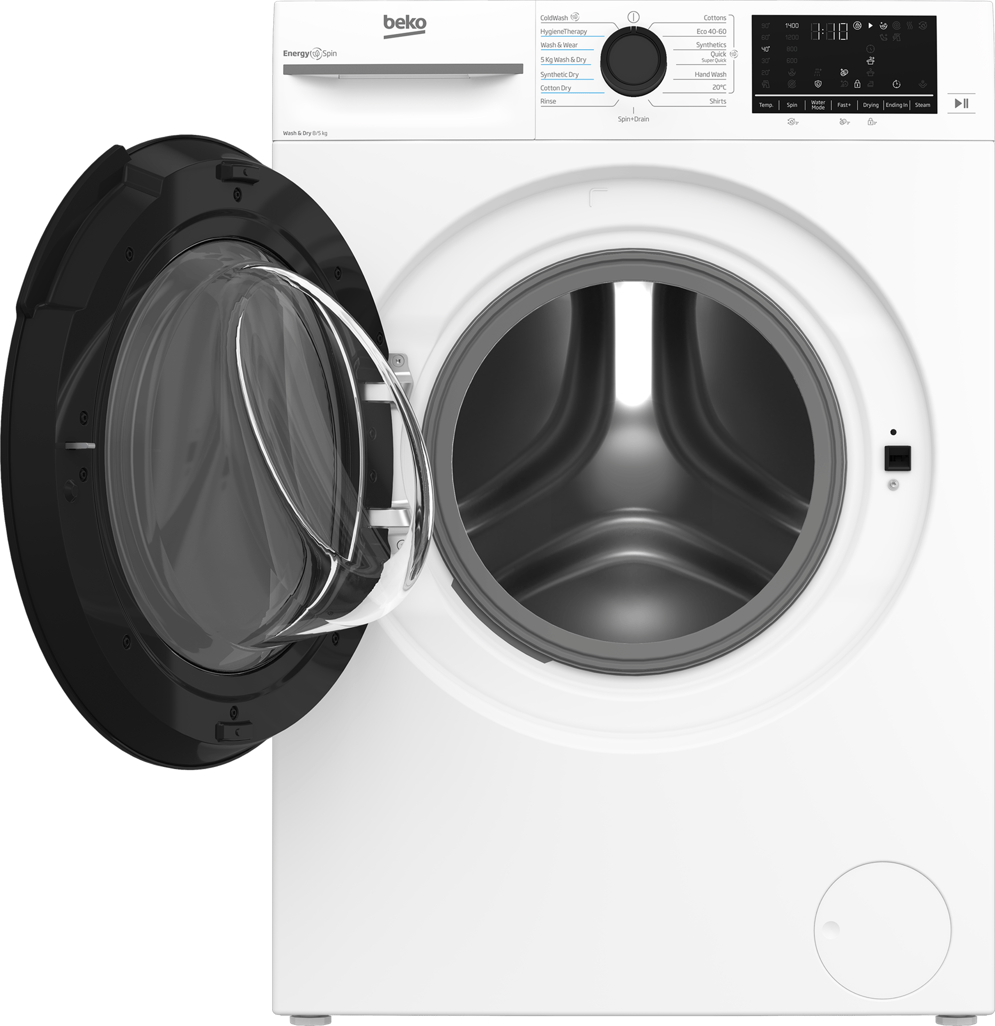 Freestanding 8kg Wash / 5kg Dry Capacity Washer Dryer with EnergySpin ...