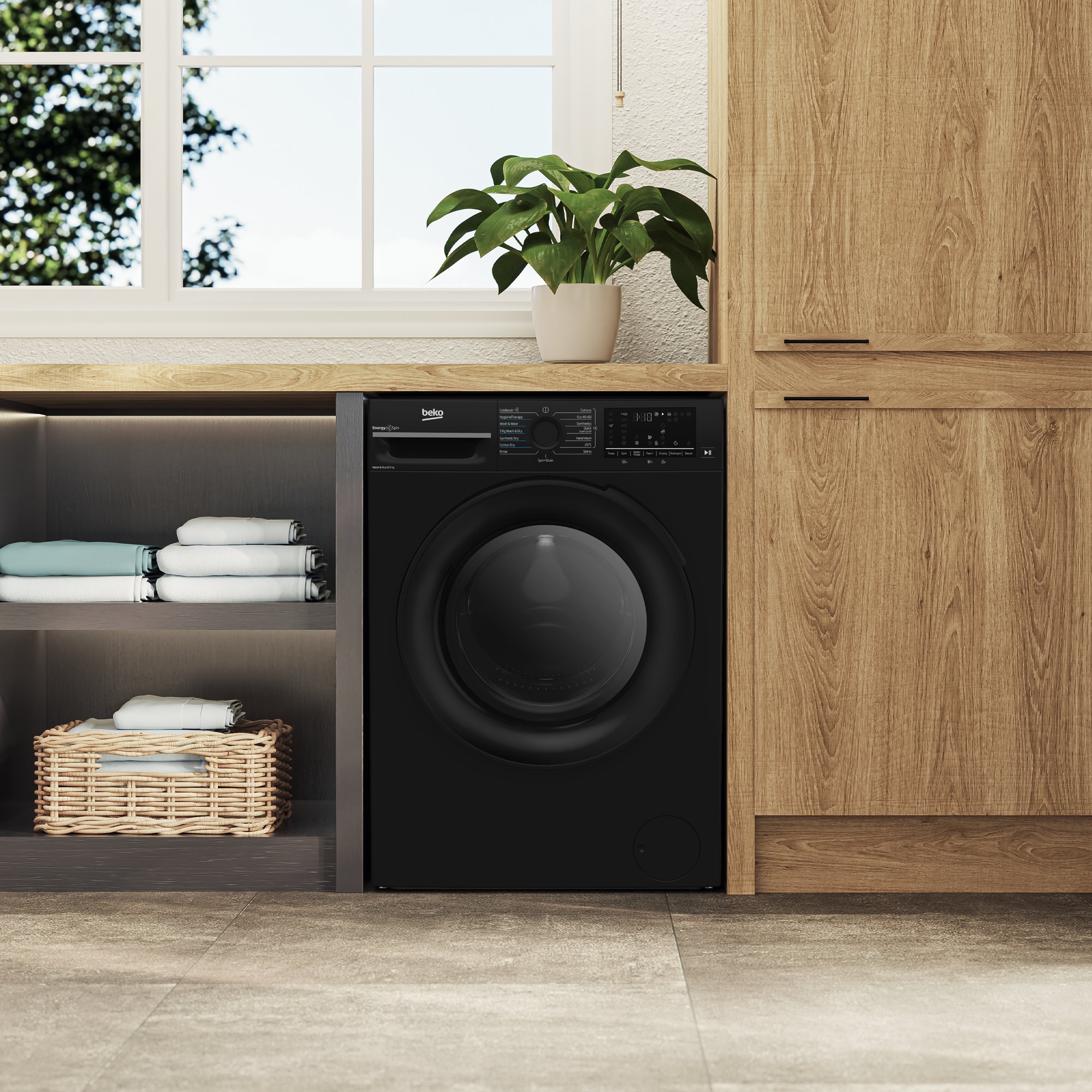 Freestanding 8kg Wash / 5kg Dry Capacity Washer Dryer with EnergySpin ...