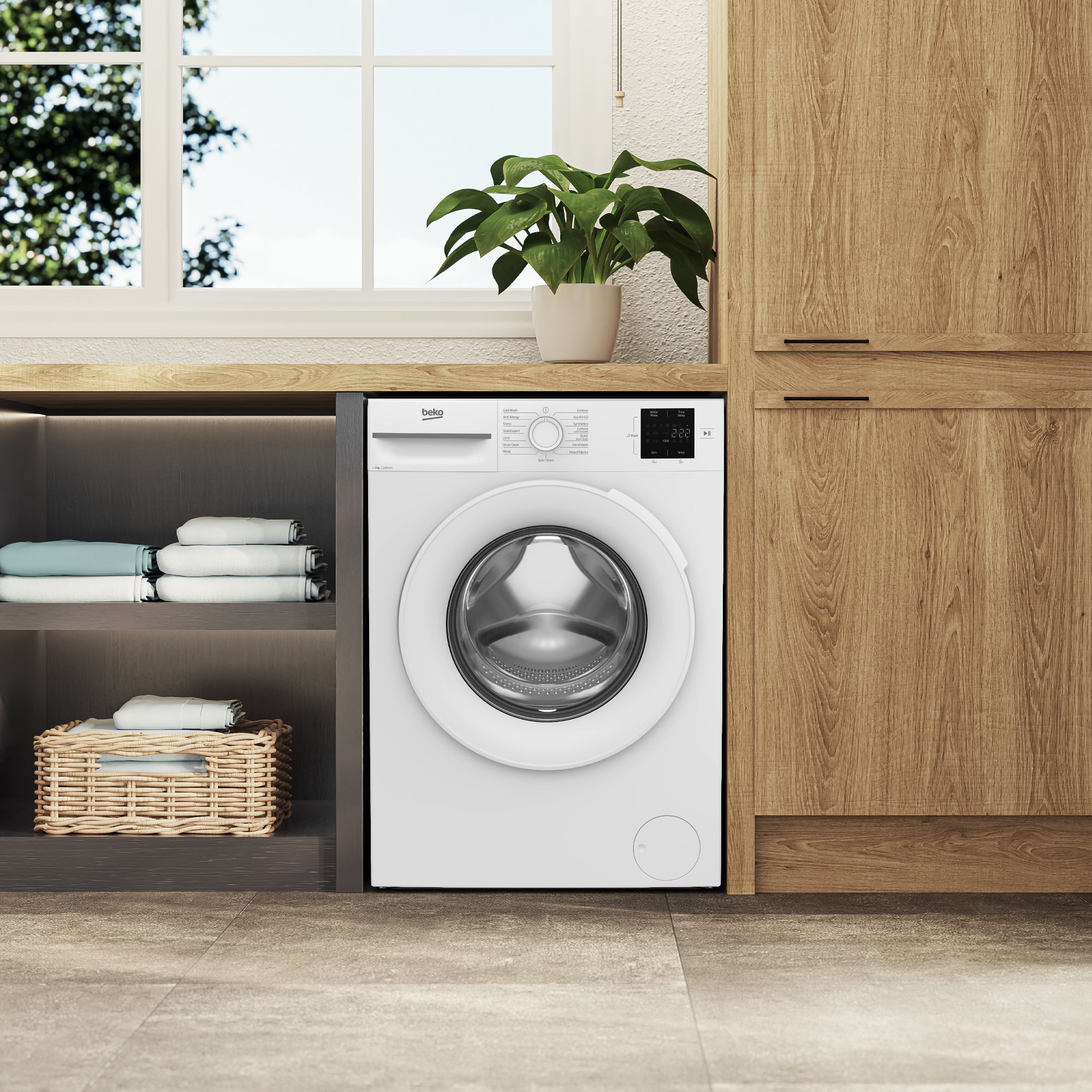 Freestanding 8kg 1200rpm Washing Machine with Quick Programme BM1WT3821 ...