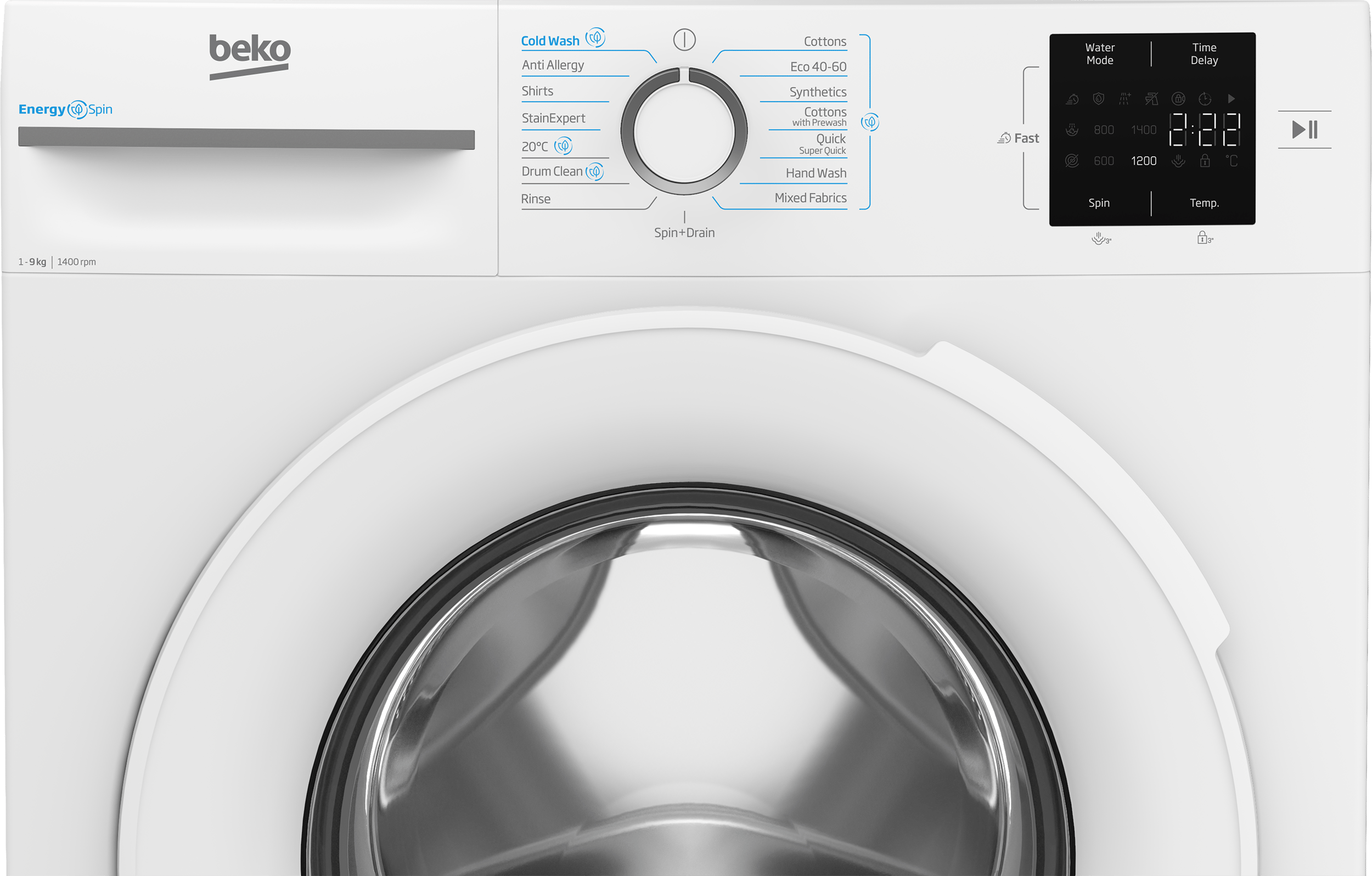 Freestanding 9kg 1400rpm Washing Machine with EnergySpin BM3WT3941 | Beko UK