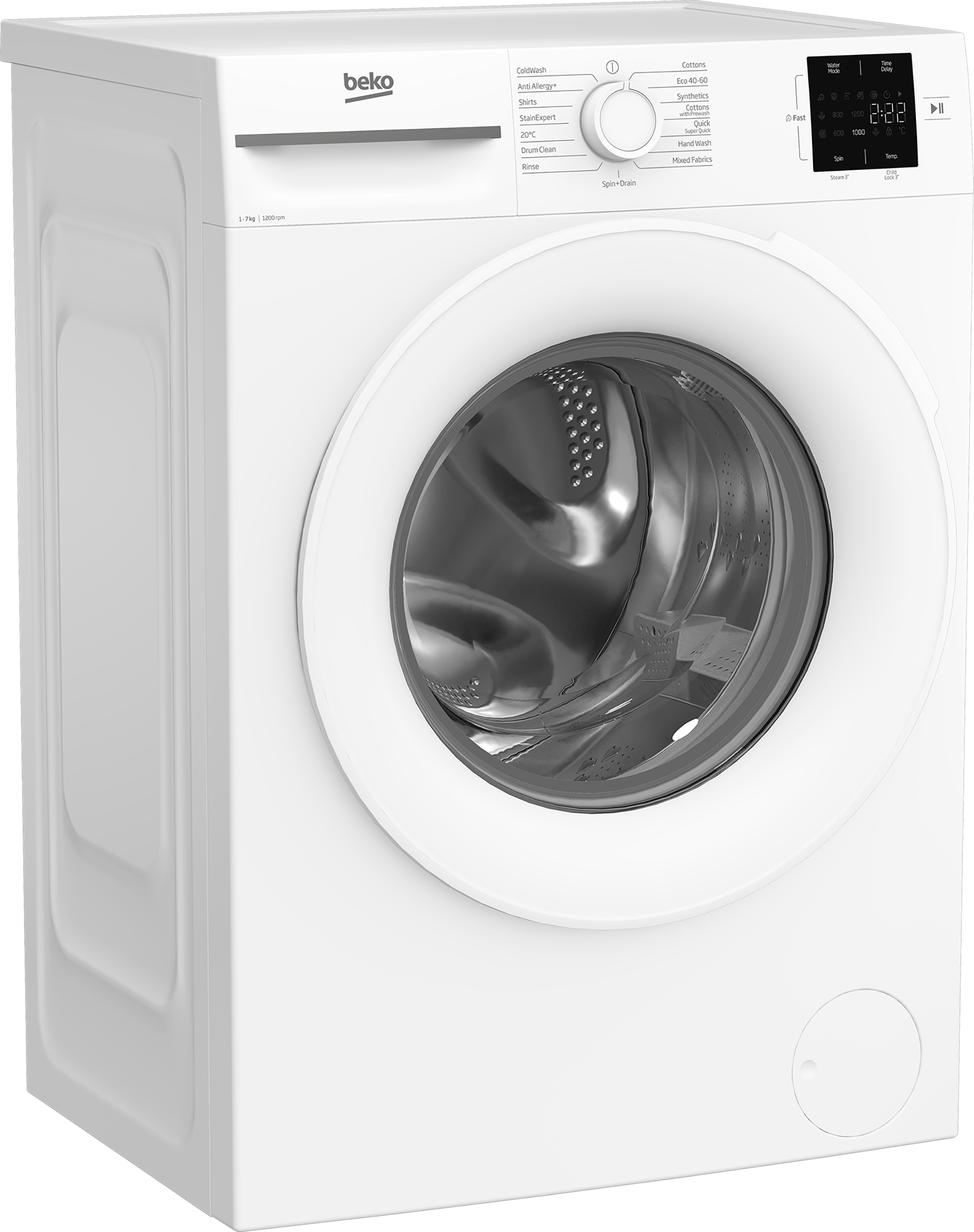 Freestanding 7kg 1200rpm Washing Machine with Quick Programme BM1WU3721 ...