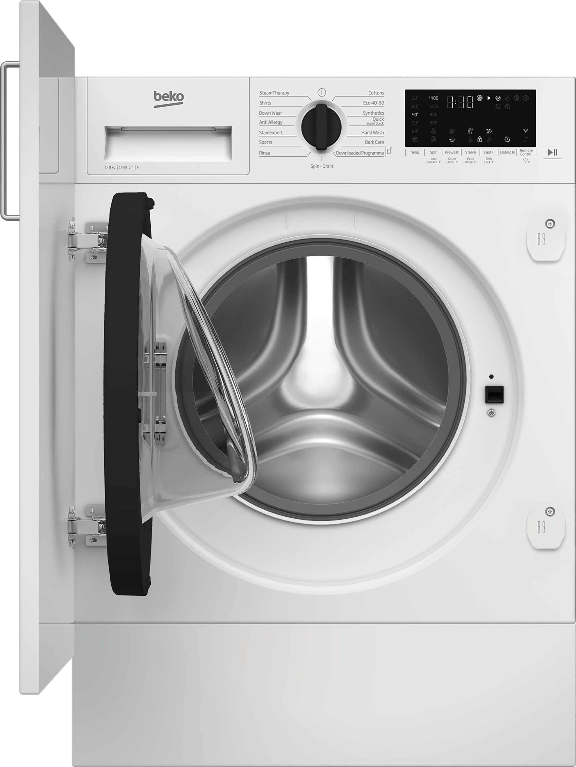 Integrated 8kg 1400rpm Washing Machine with Quick Programme WTIK84122F ...