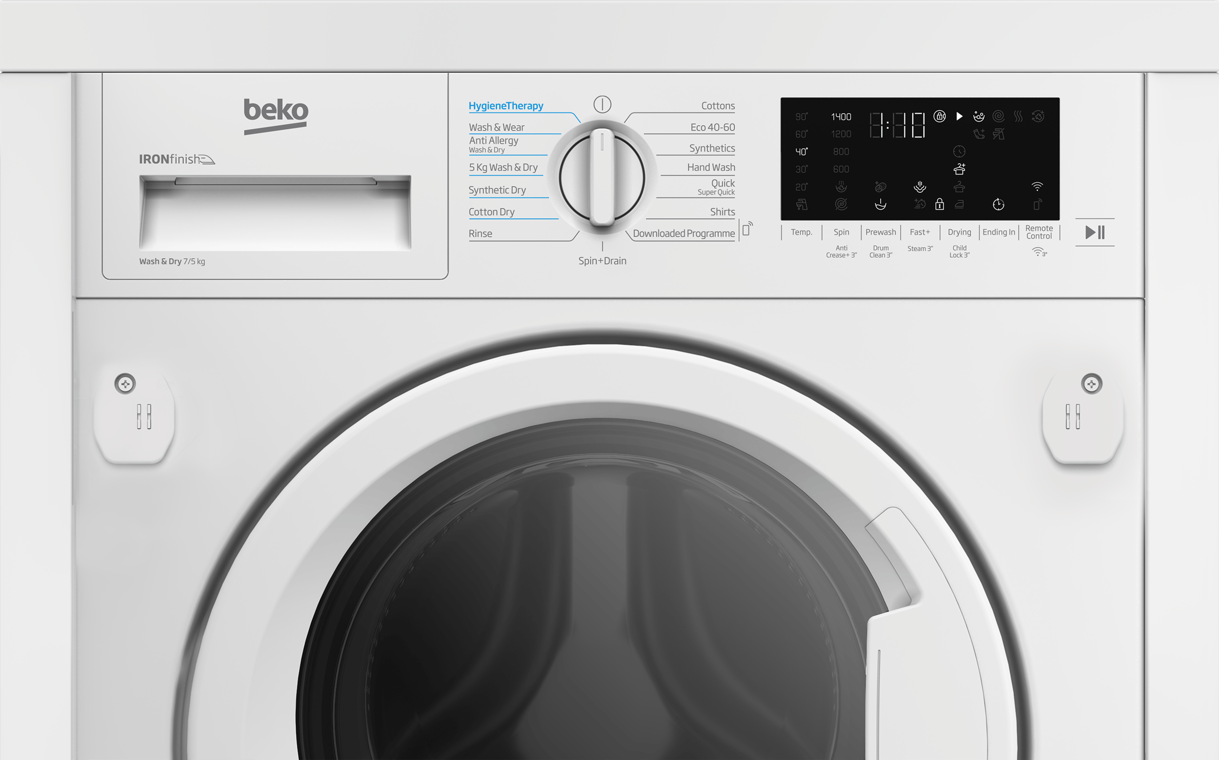 Integrated 7kg Wash / 5kg Dry Capacity Washer Dryer with SteamCure ...
