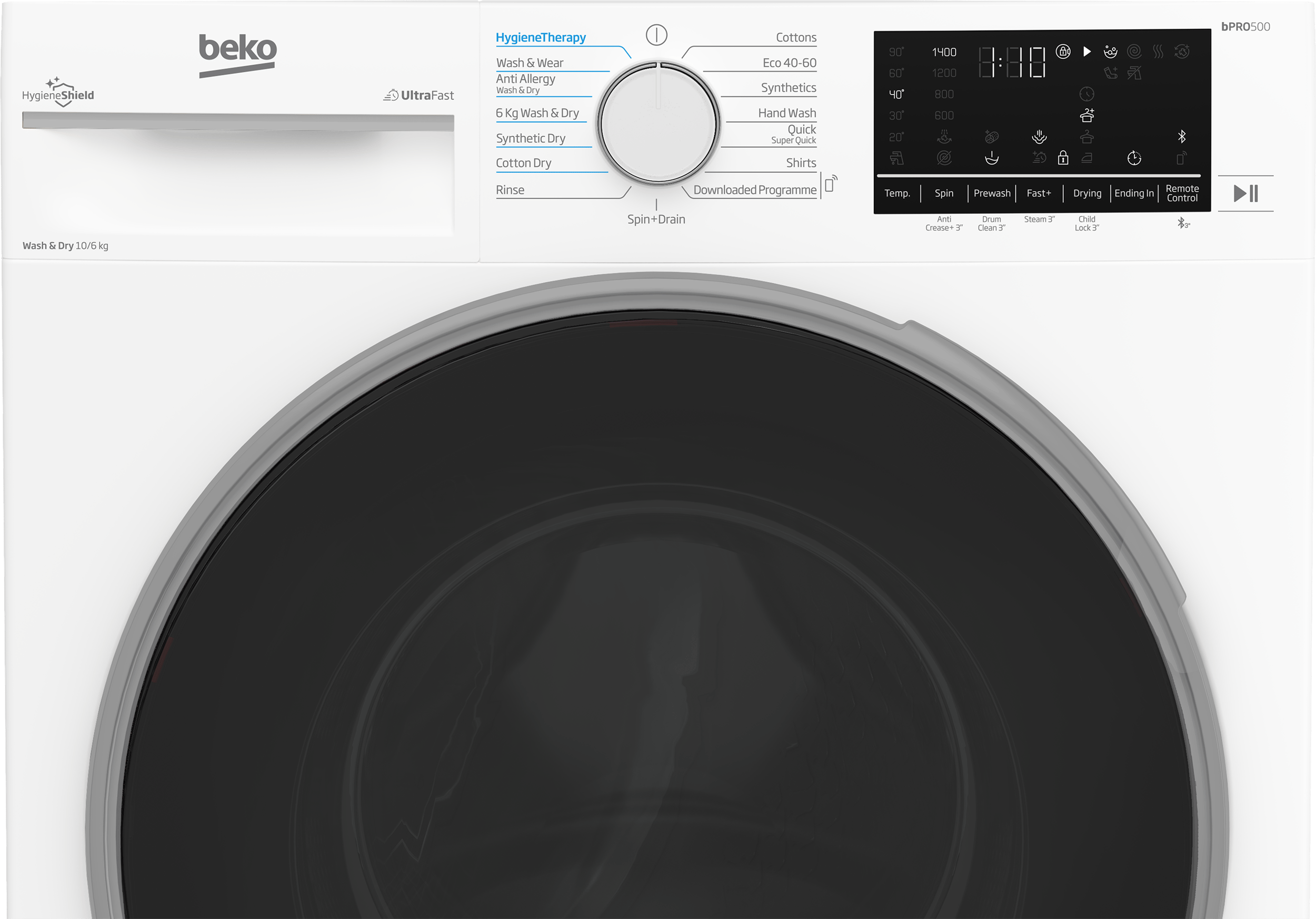 Freestanding 10kg Wash / 6kg Dry Capacity Washer Dryer with UltraFast ...