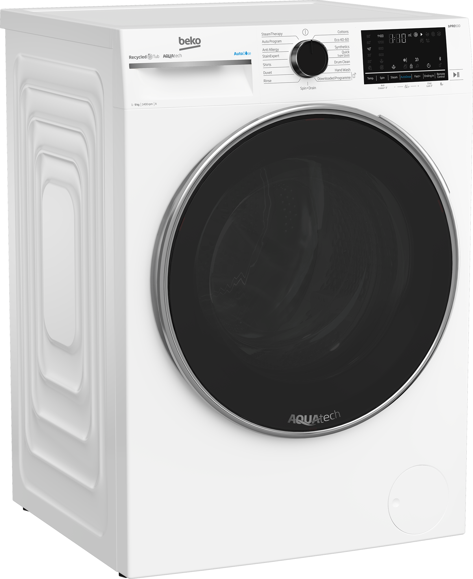 Freestanding 9kg 1400rpm Washing Machine with AutoDose B5W5941D | Beko UK