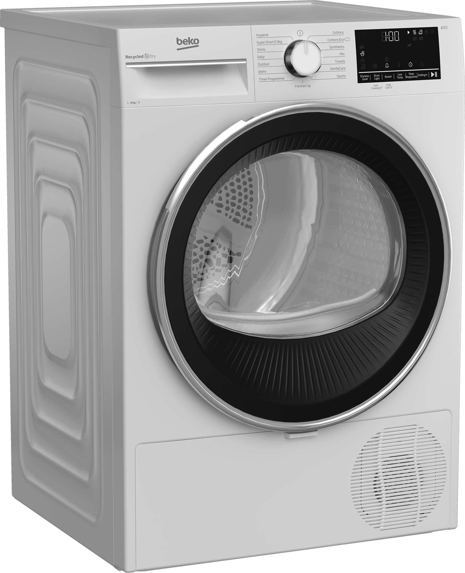 8kg Condenser Tumble Dryer with Sensor Programmes B3T4811D | Beko UK