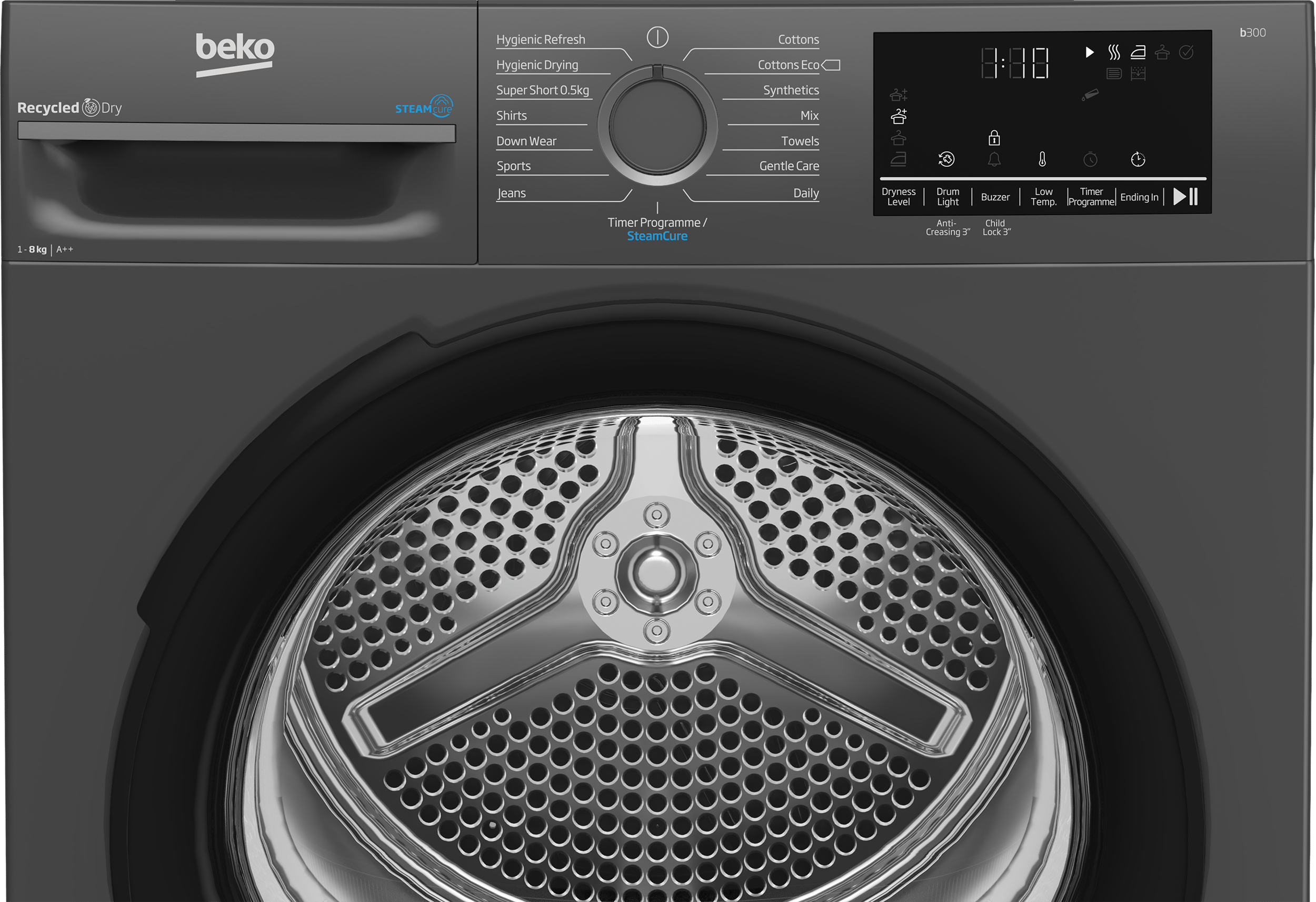 8kg Heat Pump Tumble Dryer with SteamCure Technology BM3T3833 | Beko UK