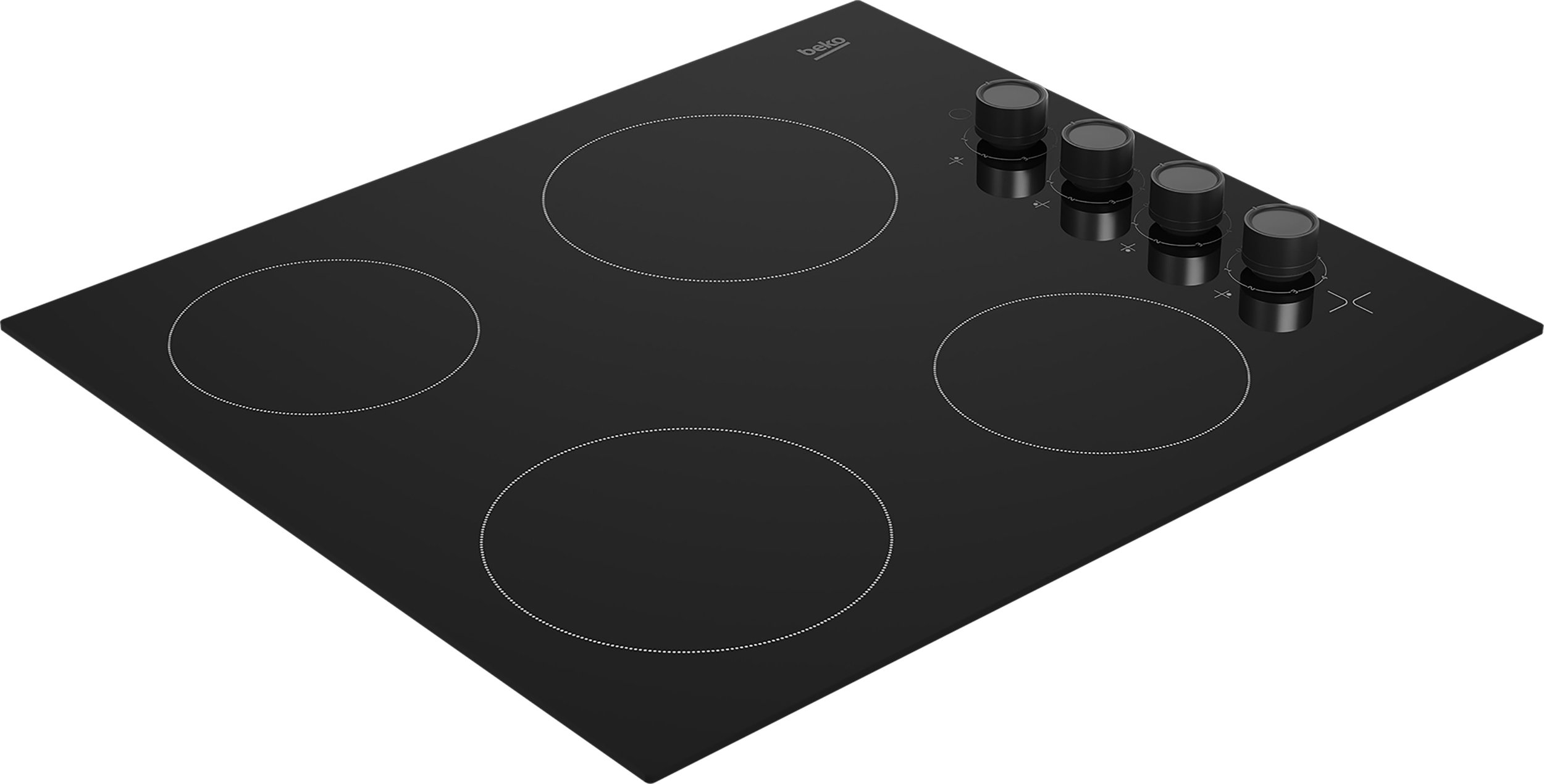 60cm Ceramic Hob with Side Knob Controls HIC64102 | Beko UK