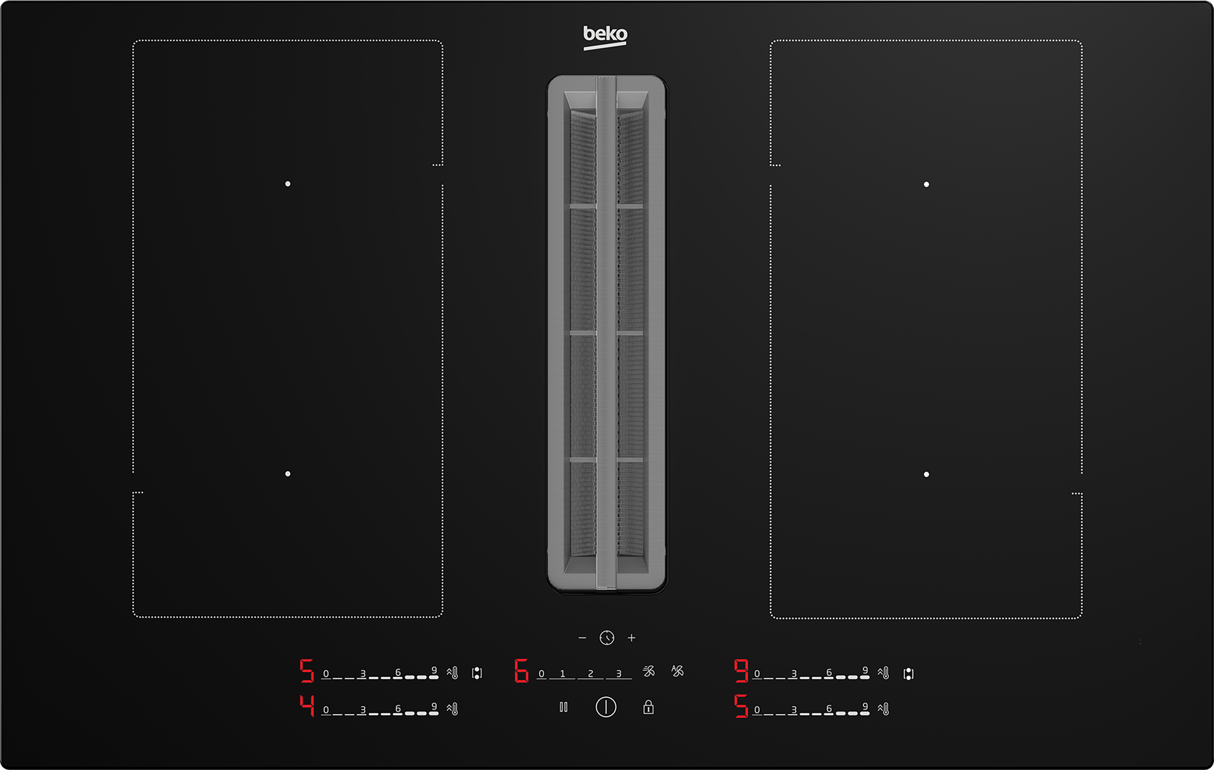 80cm Induction Hob with Integrated Vented Extractor HIXI84700UP | Beko UK