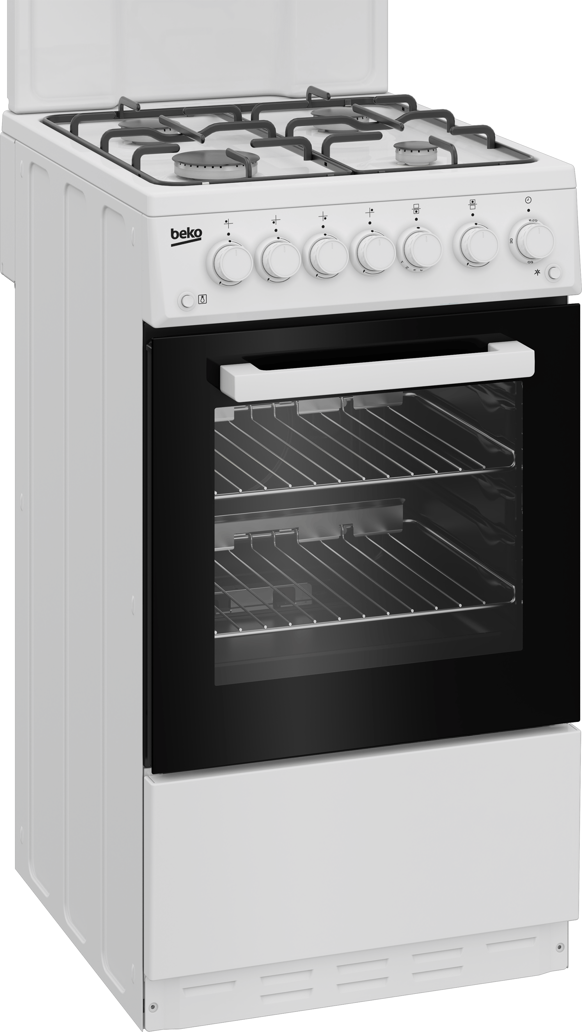 50cm Freestanding Gas Single Oven Eye Level Cooker KA52NE | Beko UK