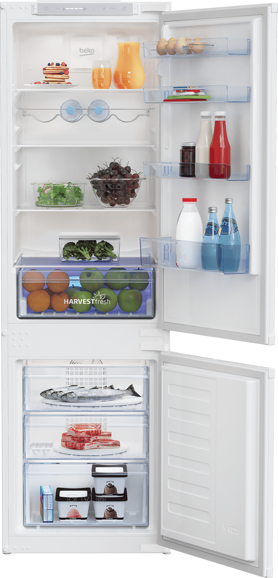 Integrated Frost Free Fridge Freezer with HarvestFresh™ BCFD4V73 | Beko UK
