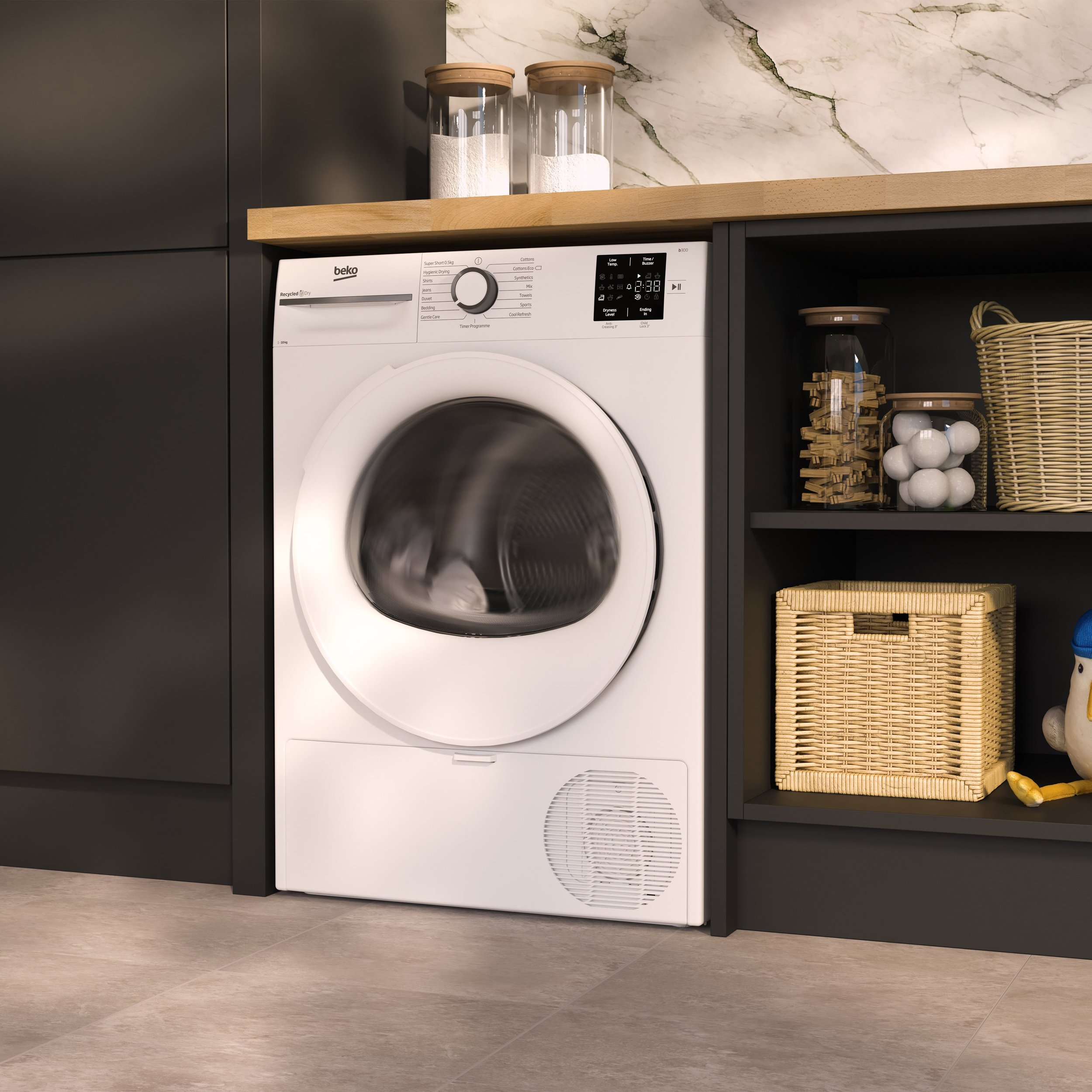 10kg Tumble Dryer with Heat Pump Technology BM3T31023 | Beko UK