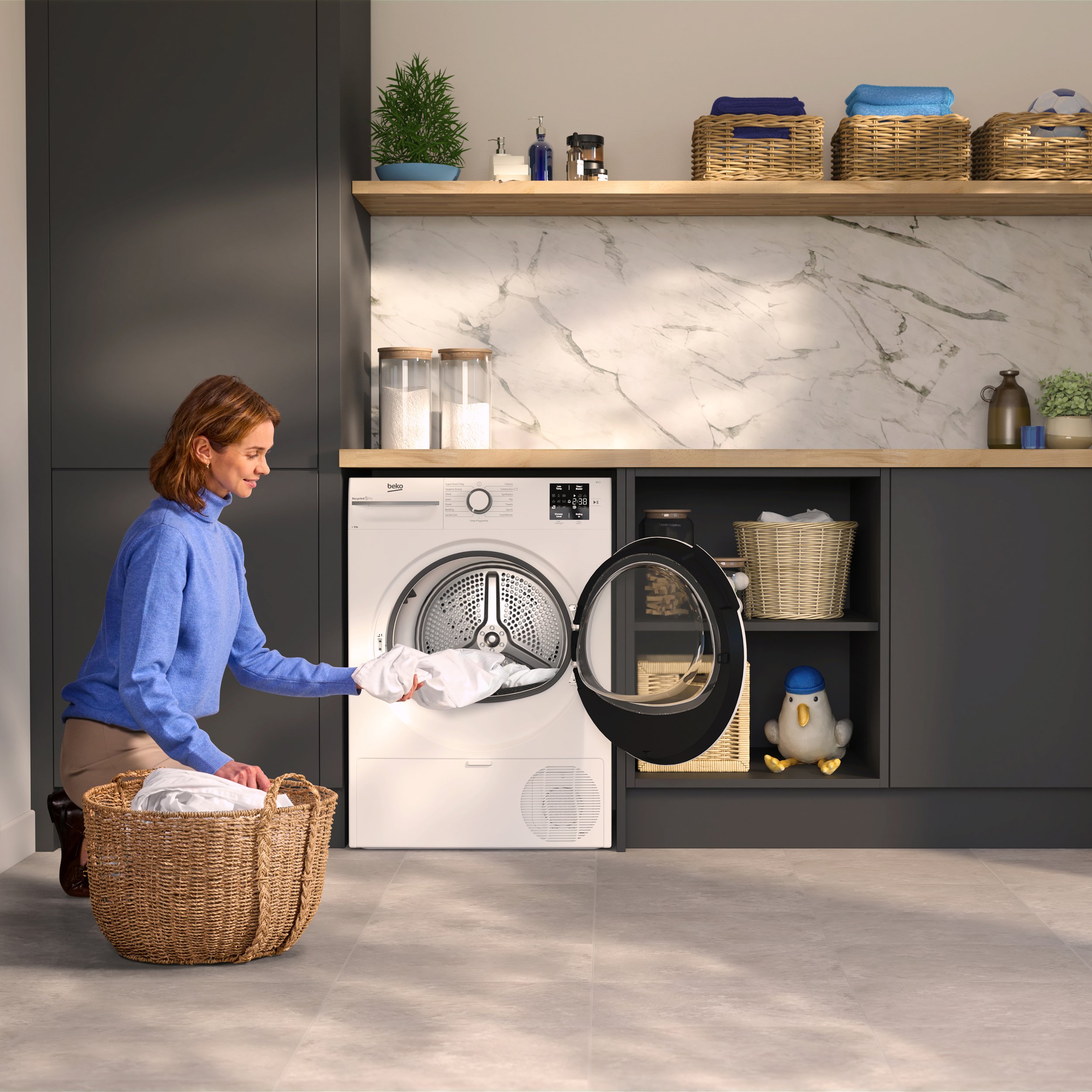 8kg Heat Pump Tumble Dryer with Sensor Programmes BM3T3823 | Beko UK