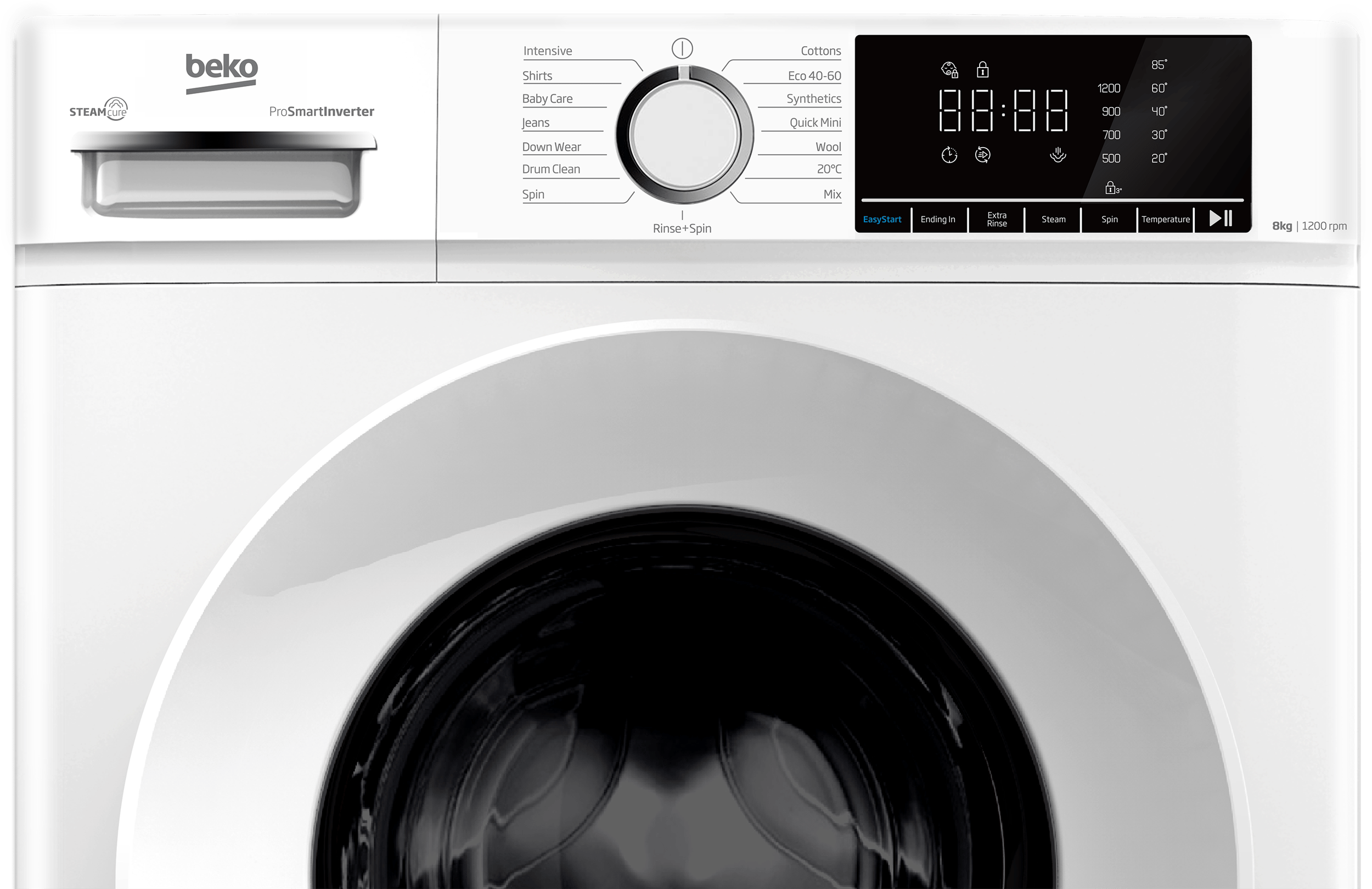 Freestanding 8kg 1200rpm Washing Machine with ProSmart™ Inverter Motor ...