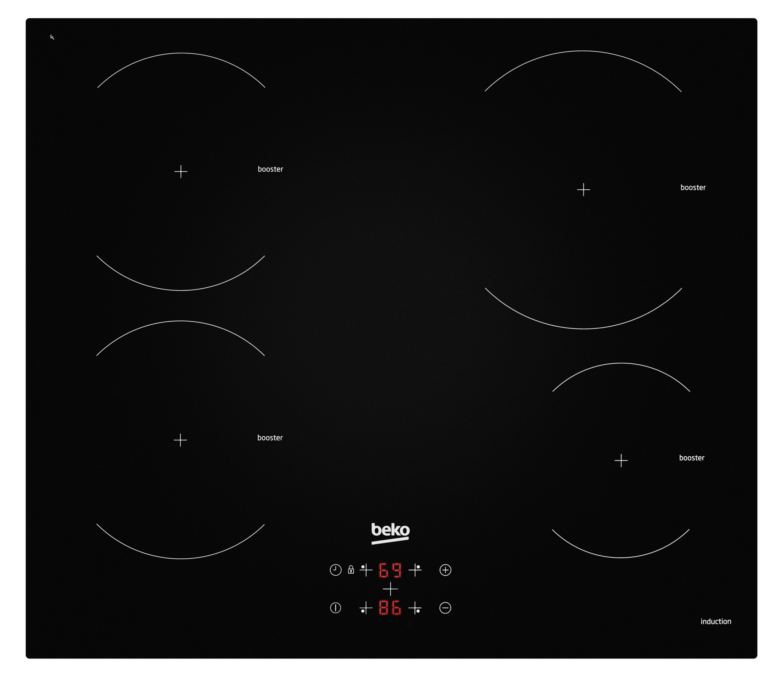 60cm Induction Hob with Front Touch Control HII64400AT | Beko UK