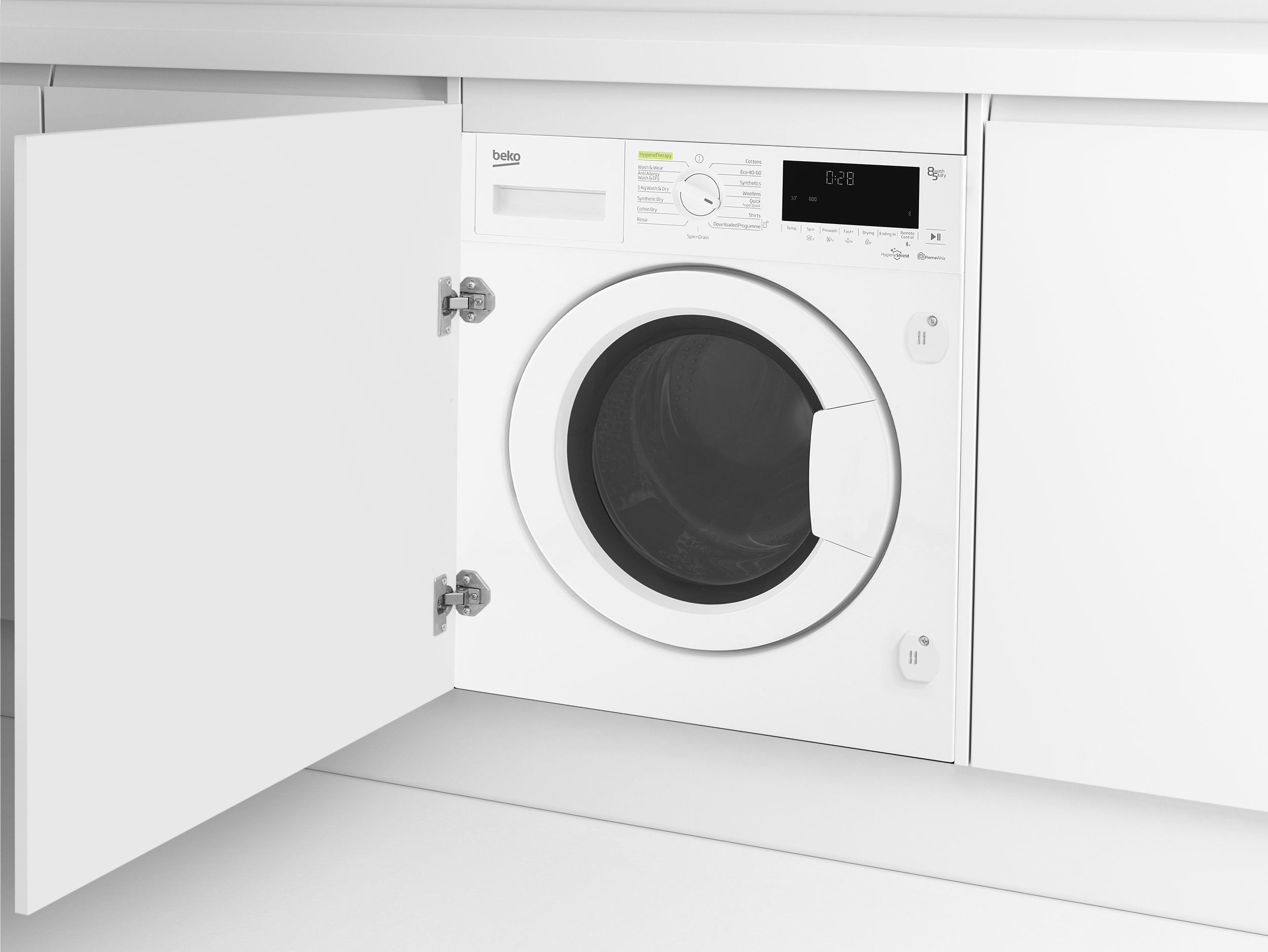 Integrated 8kg Wash / 5kg Dry Capacity Washer Dryer with SteamCure ...