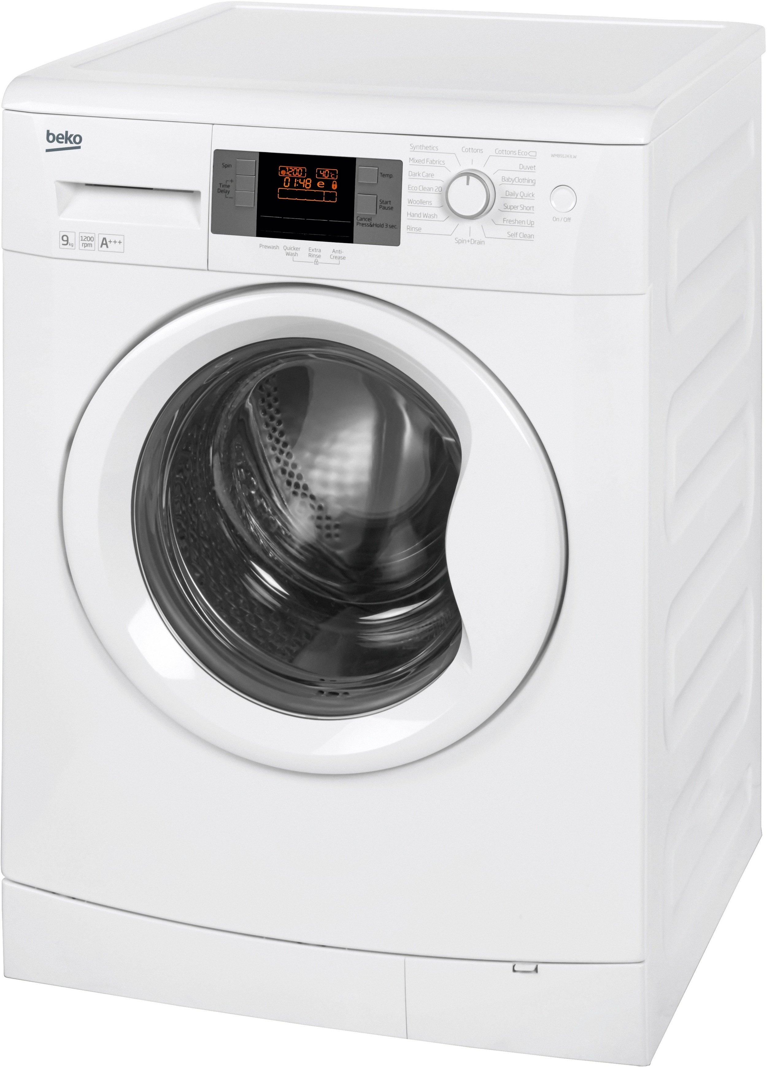A+++ Energy Rated 9kg, 1200rpm Washing Machine WMB91243L | Beko UK